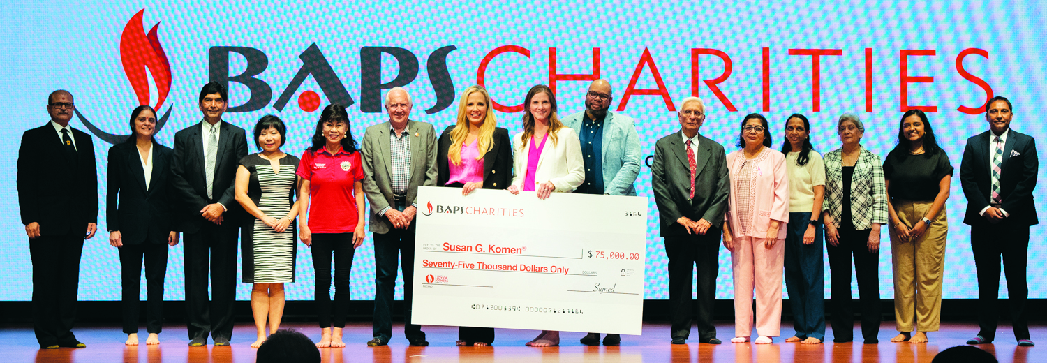 BAPS Donates $75K to Susan G. Komen Foundation via Walk-Run 2022 – Indo ...